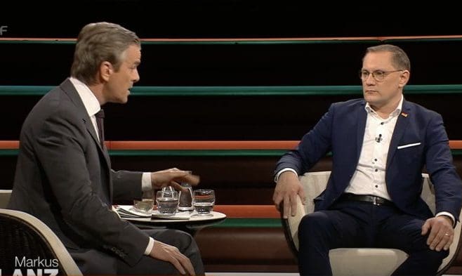 Als AfD-Chef Chrupalla den ZDF zerlegt, wird Markus Lanz kleinlaut ...