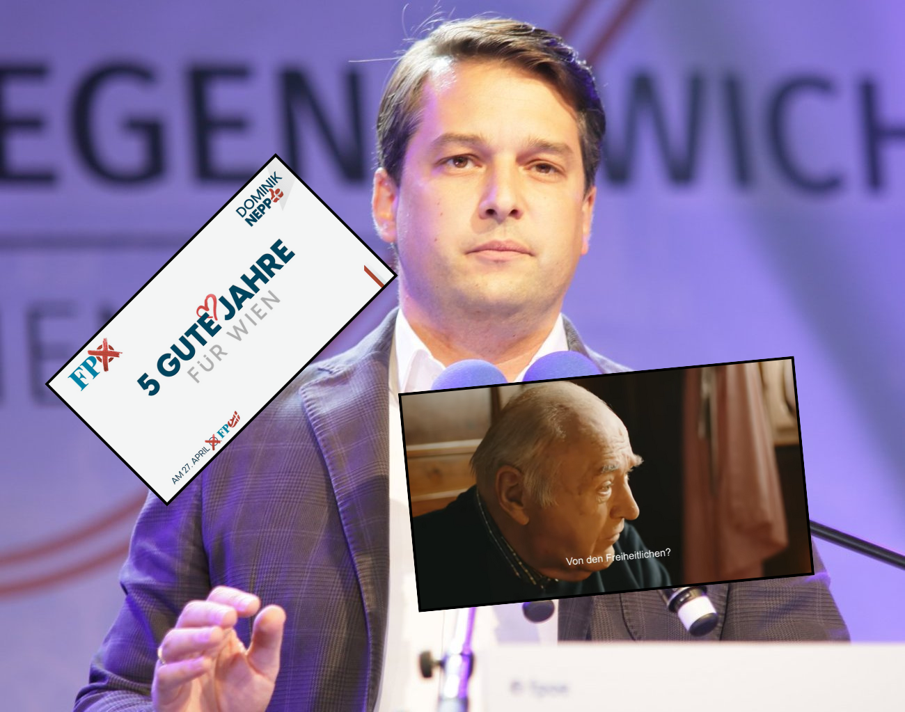 Wahlversprechen in neuem FPÖ-Video: Nepp gibt Pensionisten Geld zurück ...